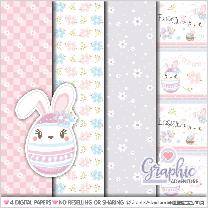 Easter Digital Papers Easter Patterns Easter Printable - Etsy