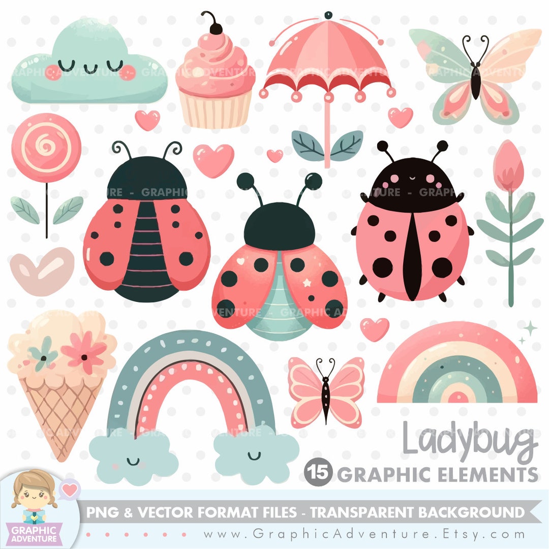 Ladybug Clipart, Ladybird Clipart, Beetle Clipart, Insect Clipart ...