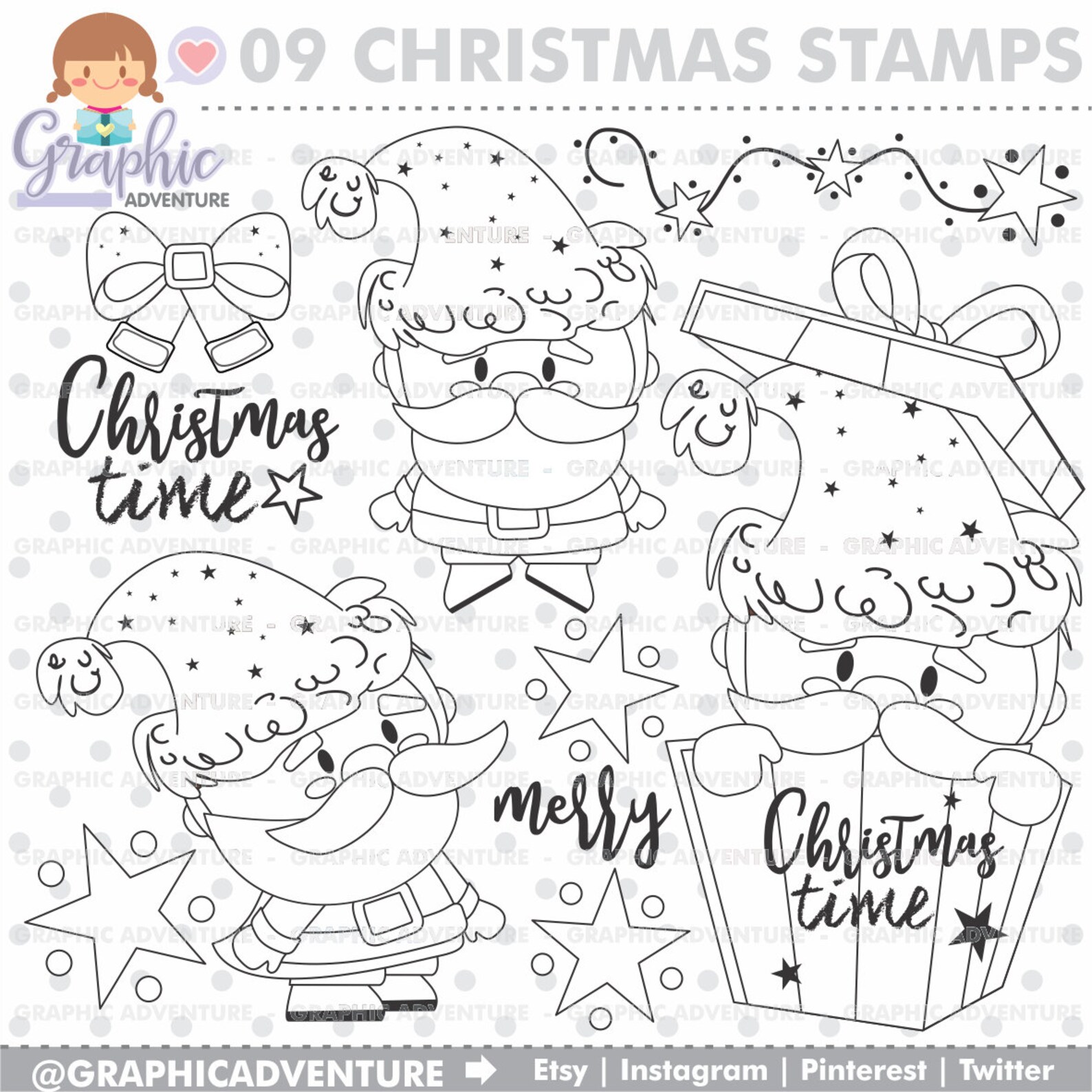 Christmas Stamp Coloring Page Sketch Coloring Page