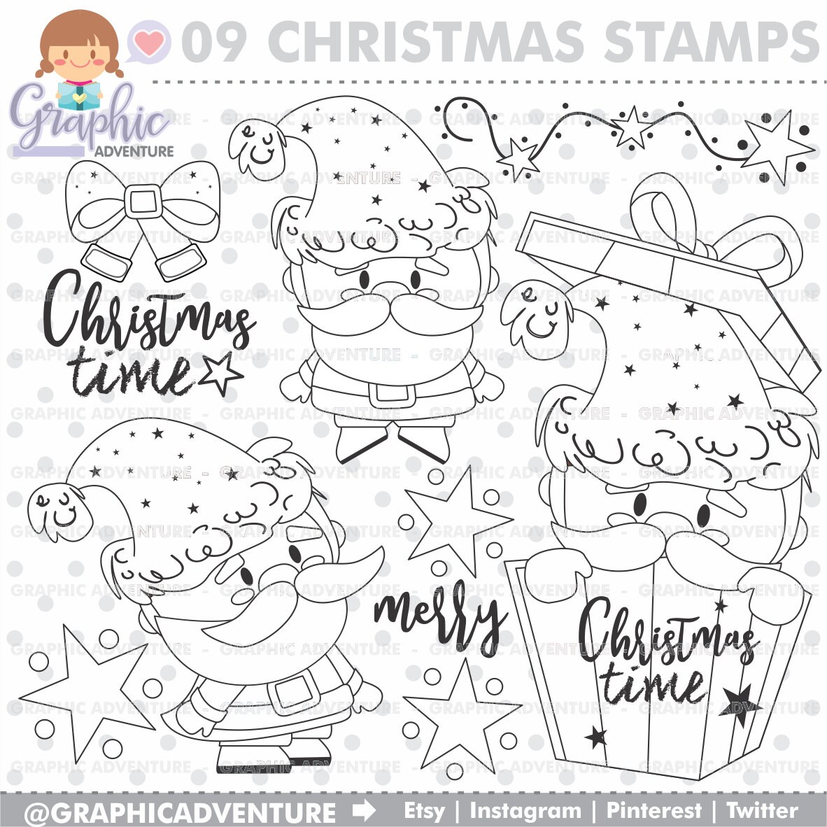 Christmas Stamp Coloring Page Sketch Coloring Page