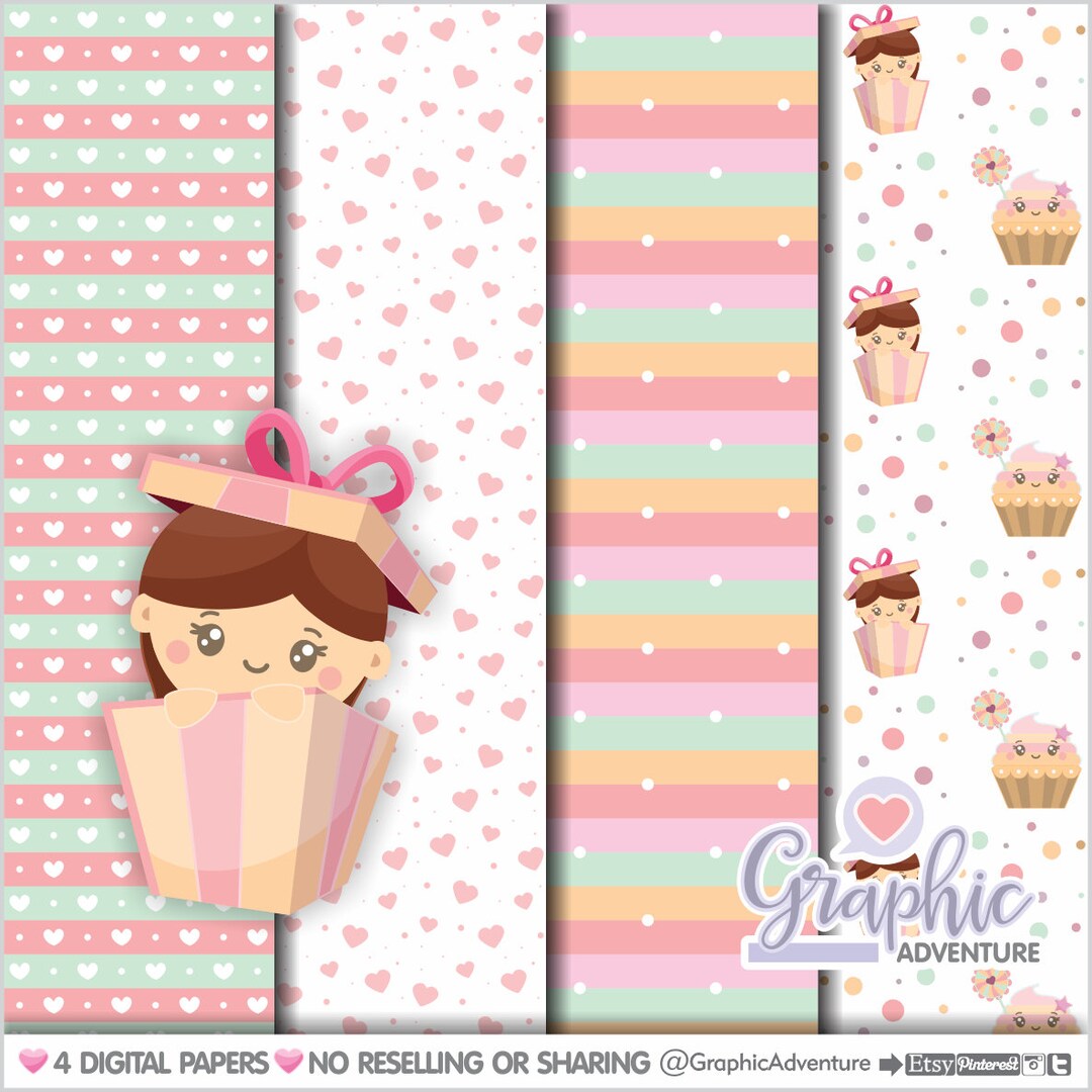 Hearts Digital Papers Hearts Patterns COMMERCIAL USE Hearts - Etsy