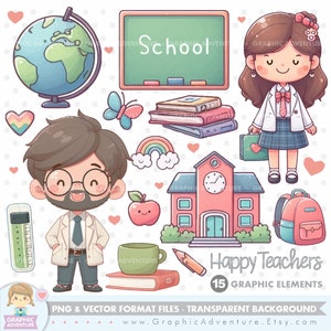Teacher Clipart, Teacher Graphics, Back to School, Educator Clipart ...
