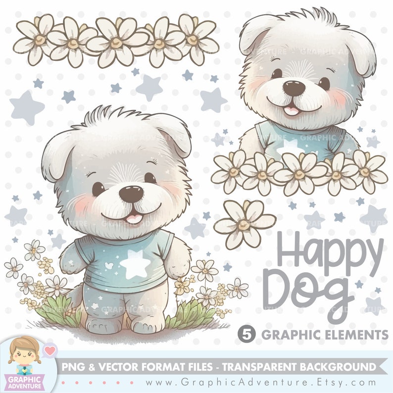 Dog Clipart Cute Dog Clip Art Dog PNG Dog Clipart Vector - Etsy Australia