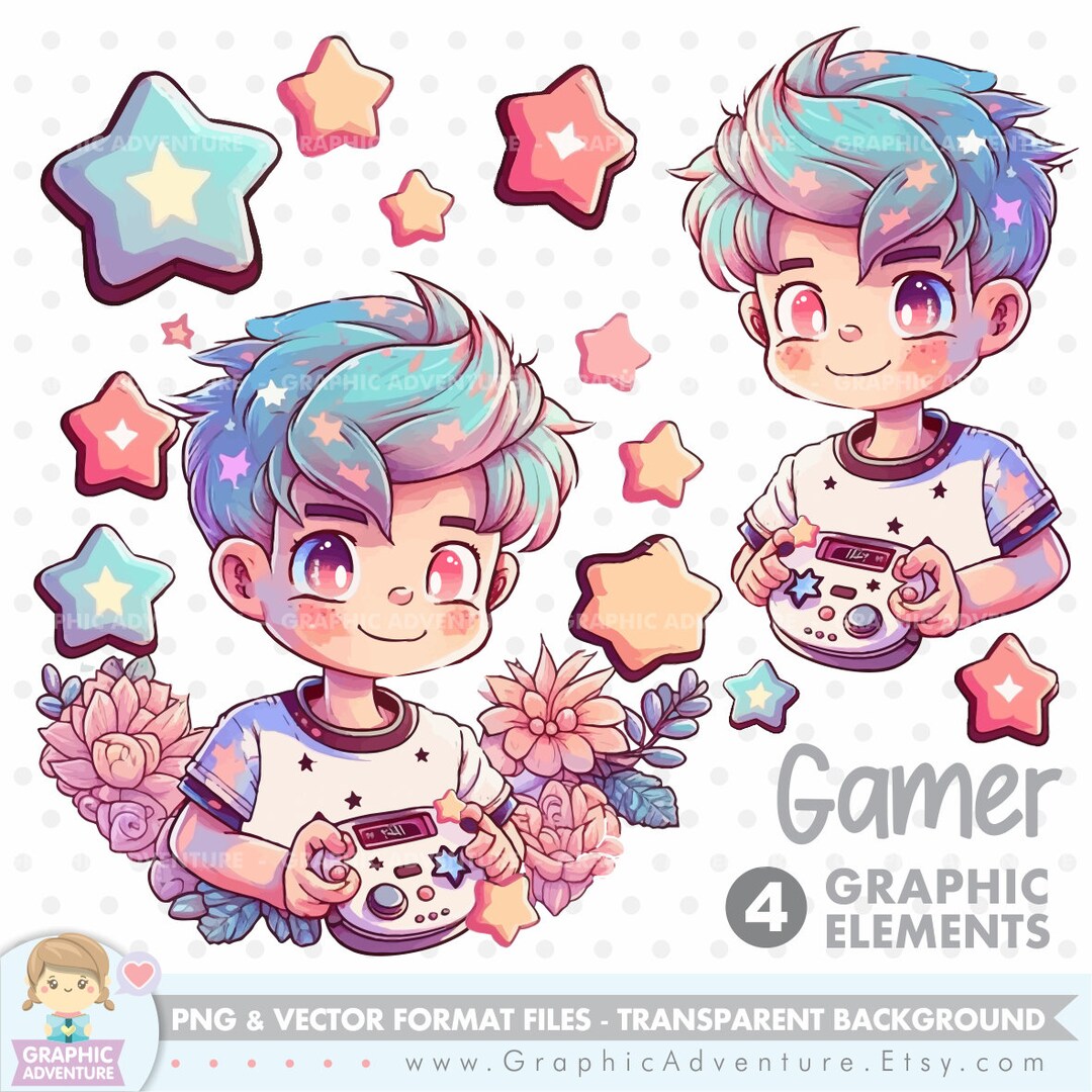 Gamer Clipart, Video Gamer, Gamer Graphic, Video Game, Clipart, Game ...