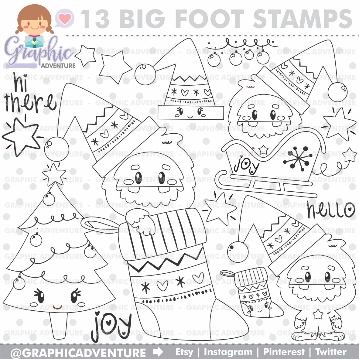 Christmas Stamp Coloring Page Sketch Coloring Page