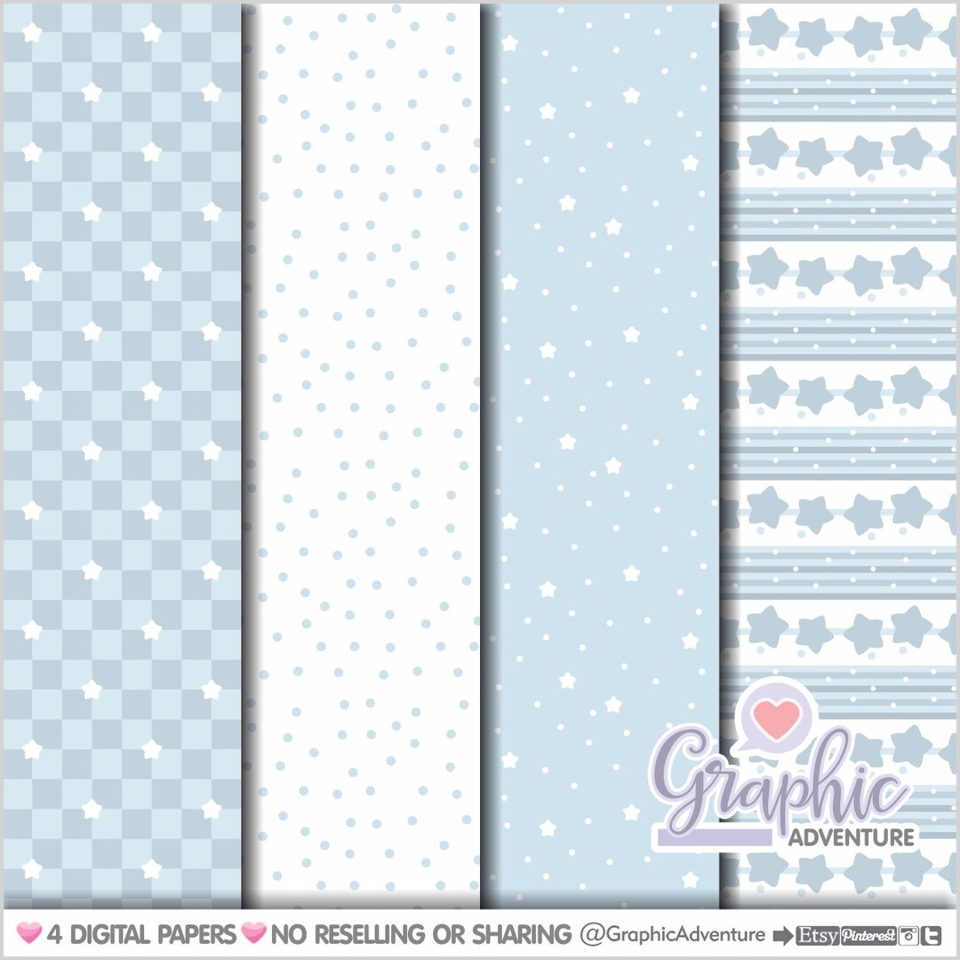 Stars Digital Papers Stars Pattern COMMERCIAL USE Stars - Etsy