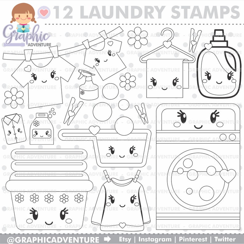 Laundry Stamp Clean up Stamps COMMERCIAL USE Hanger Stamps - Etsy