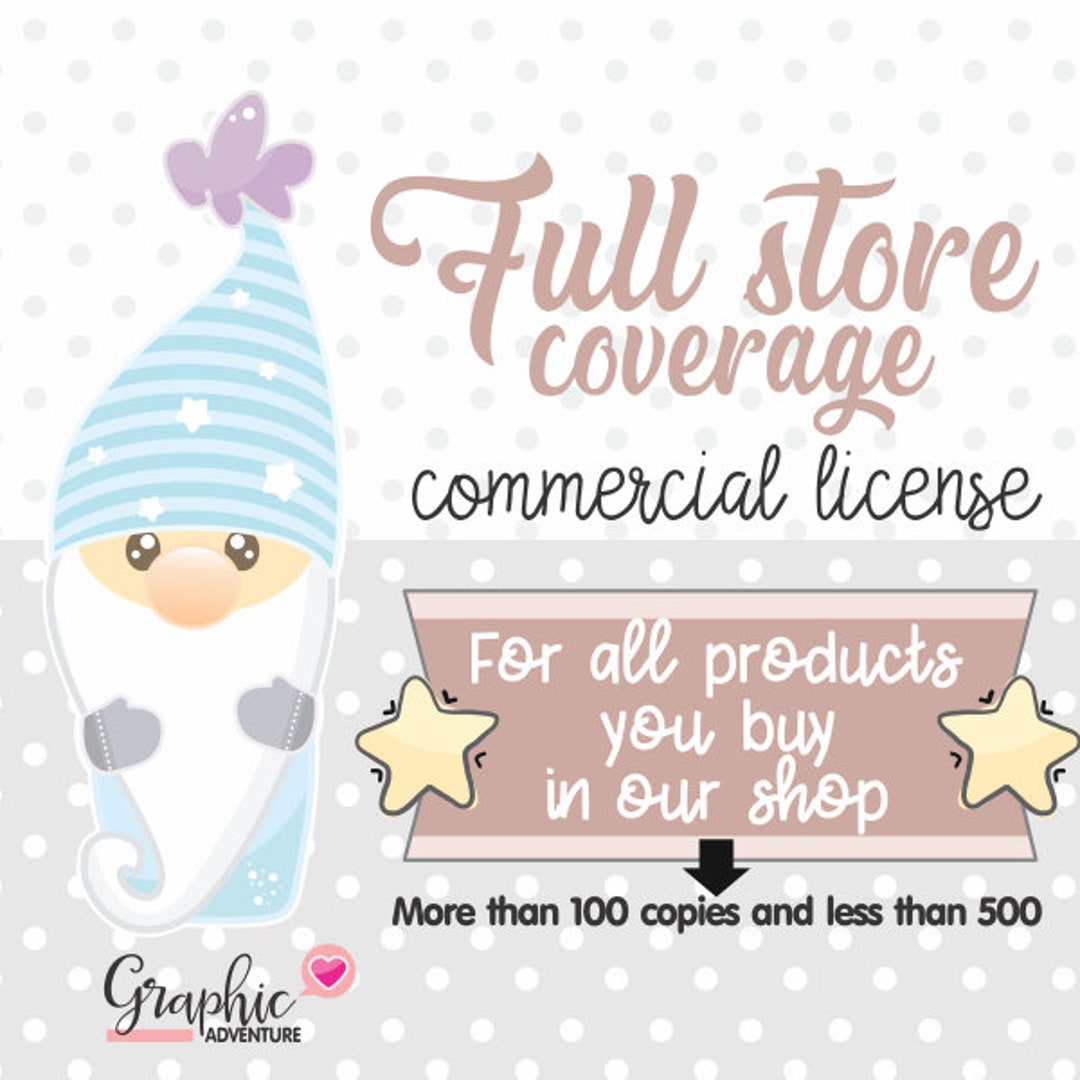 Commercial License Full Store Coverage for More Than 100 and - Etsy