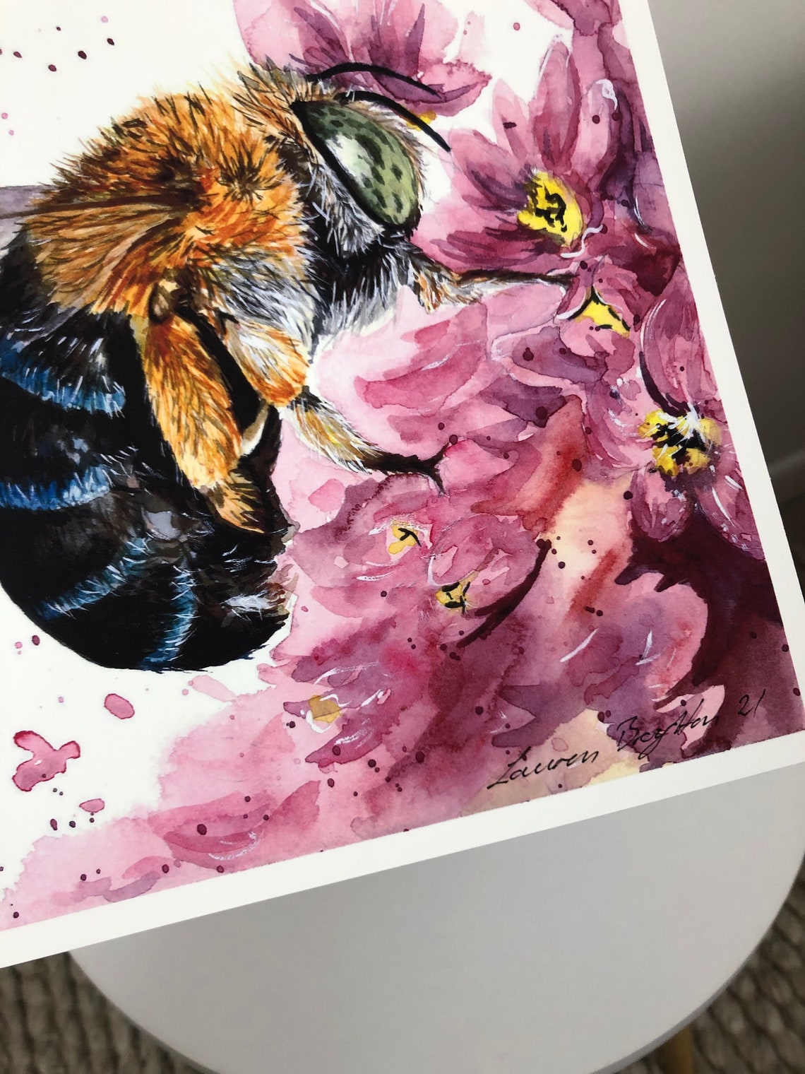 Blue Banded Bee Print. Australian Native Beewatercolour - Etsy
