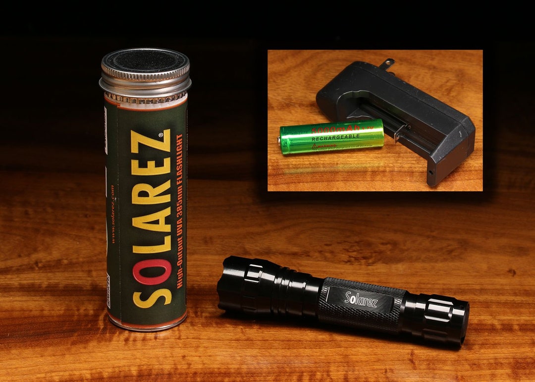 Solarez High Output UVA Flashlight With Batteries and Charger ( 395n UV ...
