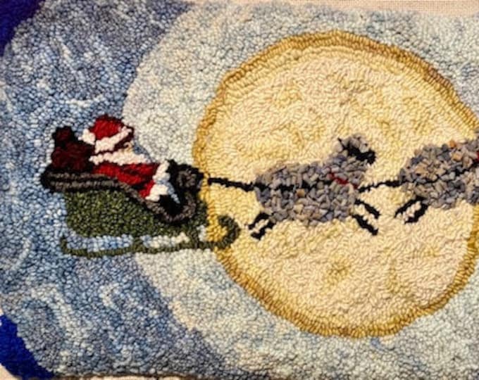 Rug Hooking Pattern, ‘santa's Been Fleeced’ PAPER PATTERN, Gridded ...