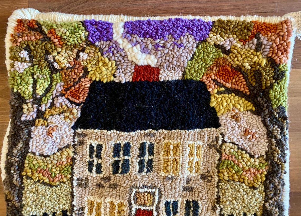 Rug Hooking Pattern, ‘the Seasons: Fall', Gridded Tracing Fabric ...