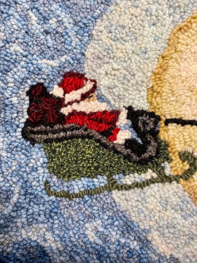 Rug Hooking Pattern santa's Been Fleeced PAPER PATTERN - Etsy