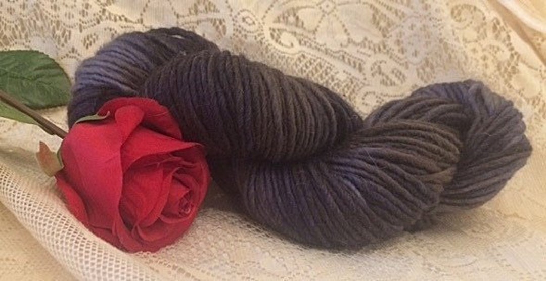 Tonal Yarn, Variegated, Black, Grey, Hand Dyed Yarn, Single Ply ...