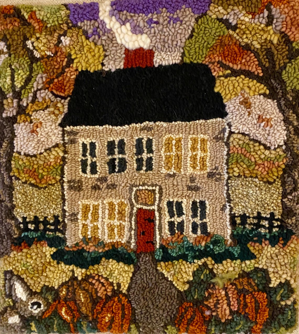 Rug Hooking Pattern, ‘the Seasons: Fall', Gridded Tracing Fabric ...