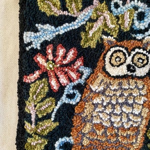 Rug Hooking Pattern, "william Morris Owl': PAPER PATTERN, Gridded ...