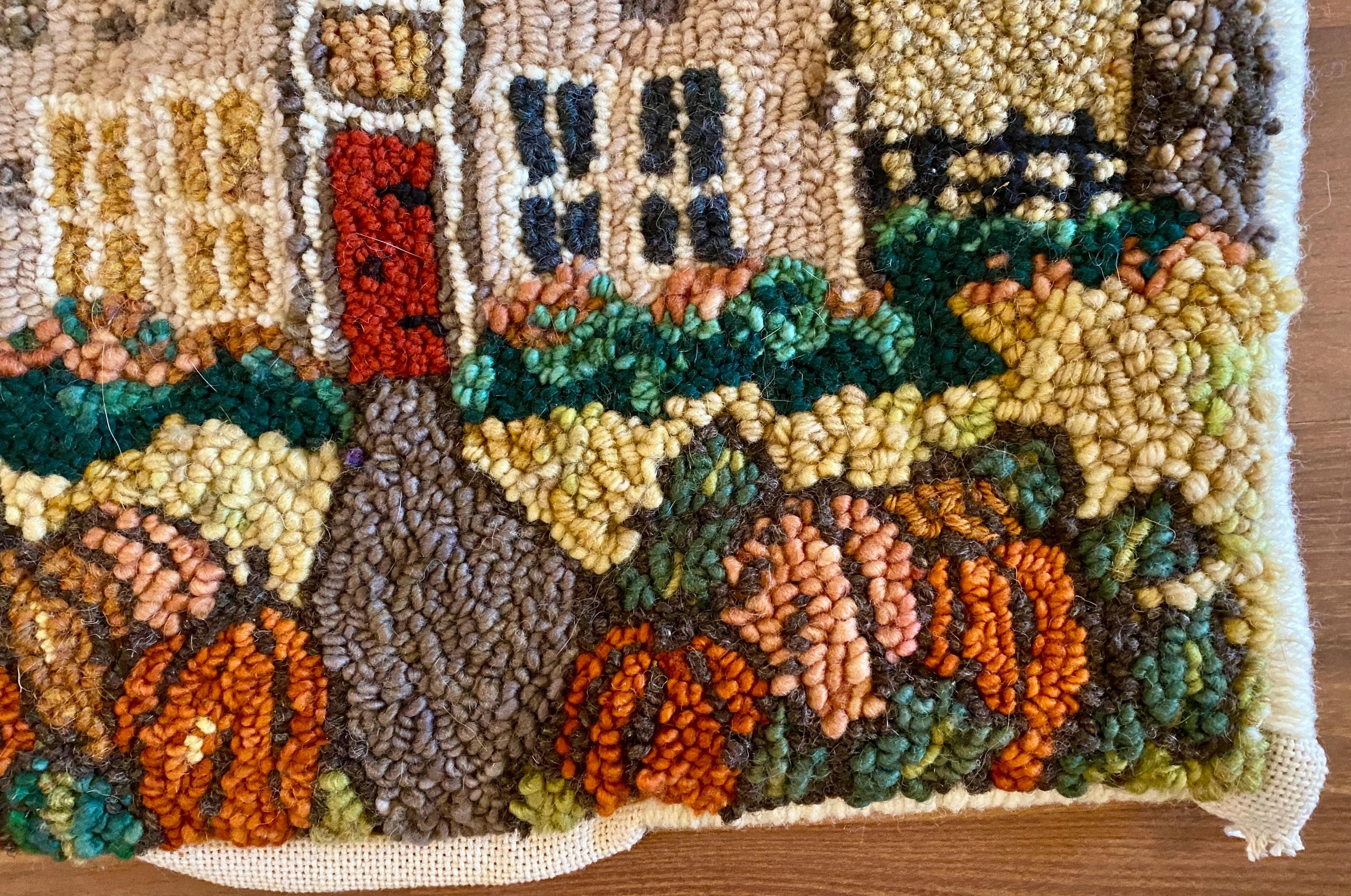 Rug Hooking Pattern, ‘the Seasons: Fall', Gridded Tracing Fabric ...