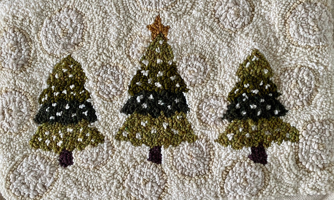 Rug Hooking Pattern, 'nature's Christmas' PAPER PATTERN, Gridded ...
