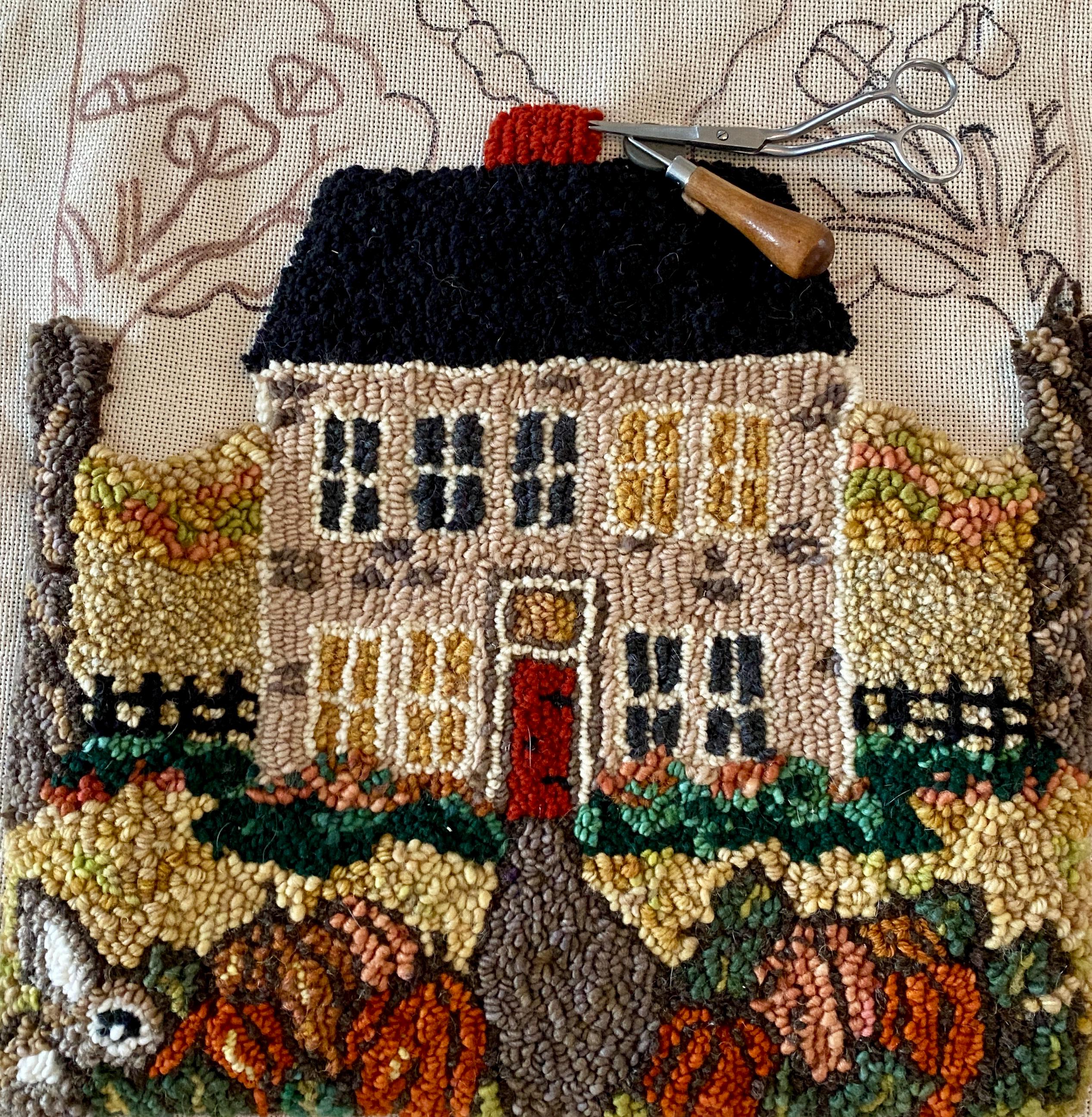 Rug Hooking Pattern, ‘the Seasons: Fall', Gridded Tracing Fabric ...