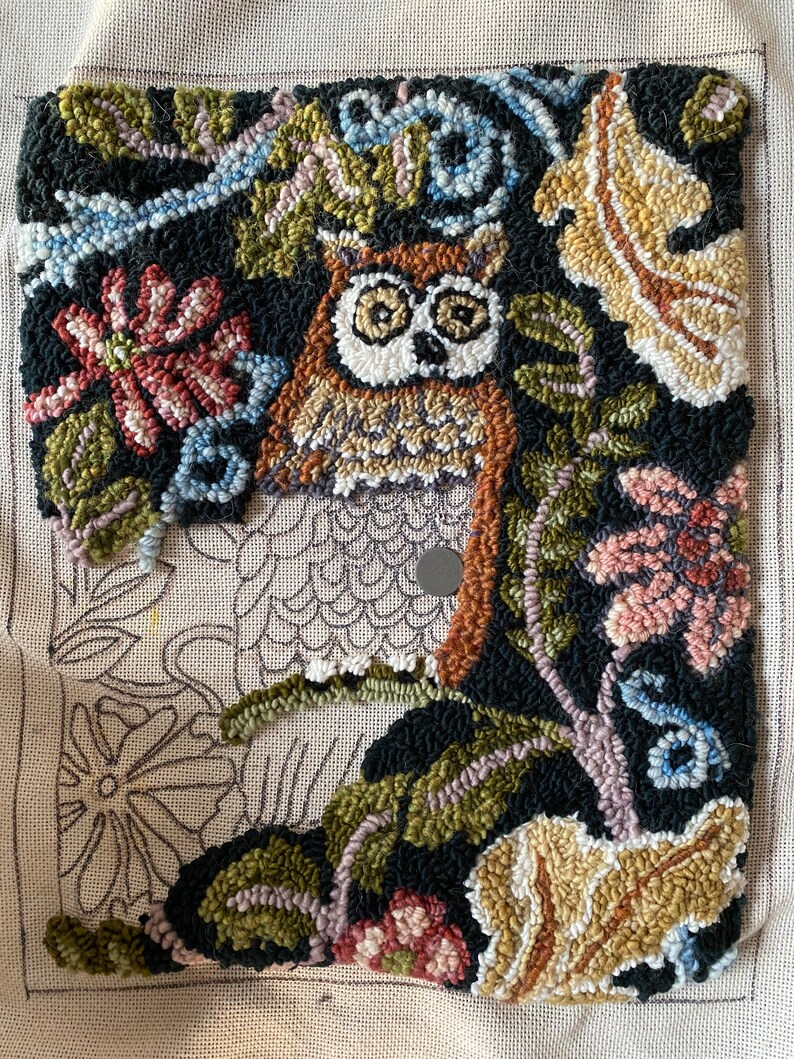 Rug Hooking Pattern, "william Morris Owl': PAPER PATTERN, Gridded ...