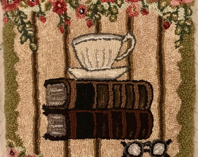 Rug Hooking Pattern, ‘book Drunkard’ PAPER PATTERN, Gridded Tracing ...