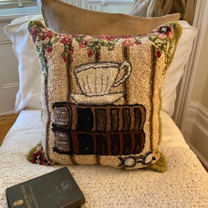 Rug Hooking Pattern, ‘book Drunkard’ PAPER PATTERN, Gridded Tracing ...