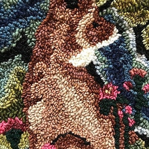 Rug Hooking Pattern, ‘william Morris Fox’ PAPER PATTERN, Gridded ...