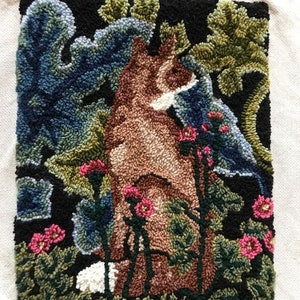 Rug Hooking Pattern, ‘william Morris Fox’ PAPER PATTERN, Gridded ...
