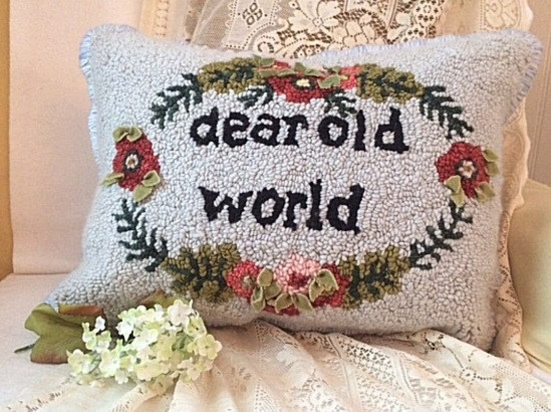 Rug Hooking Pattern, ‘dear Old World’ PAPER PATTERN, Gridded Tracing ...