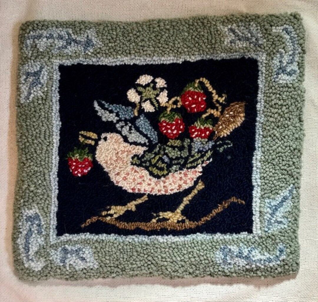 Rug Hooking Pattern, William Morris 'strawberry Thief': PAPER PATTERN ...