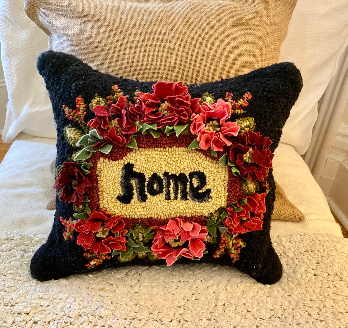 Rug Hooking Pattern blooming Home' PAPER PATTERN - Etsy