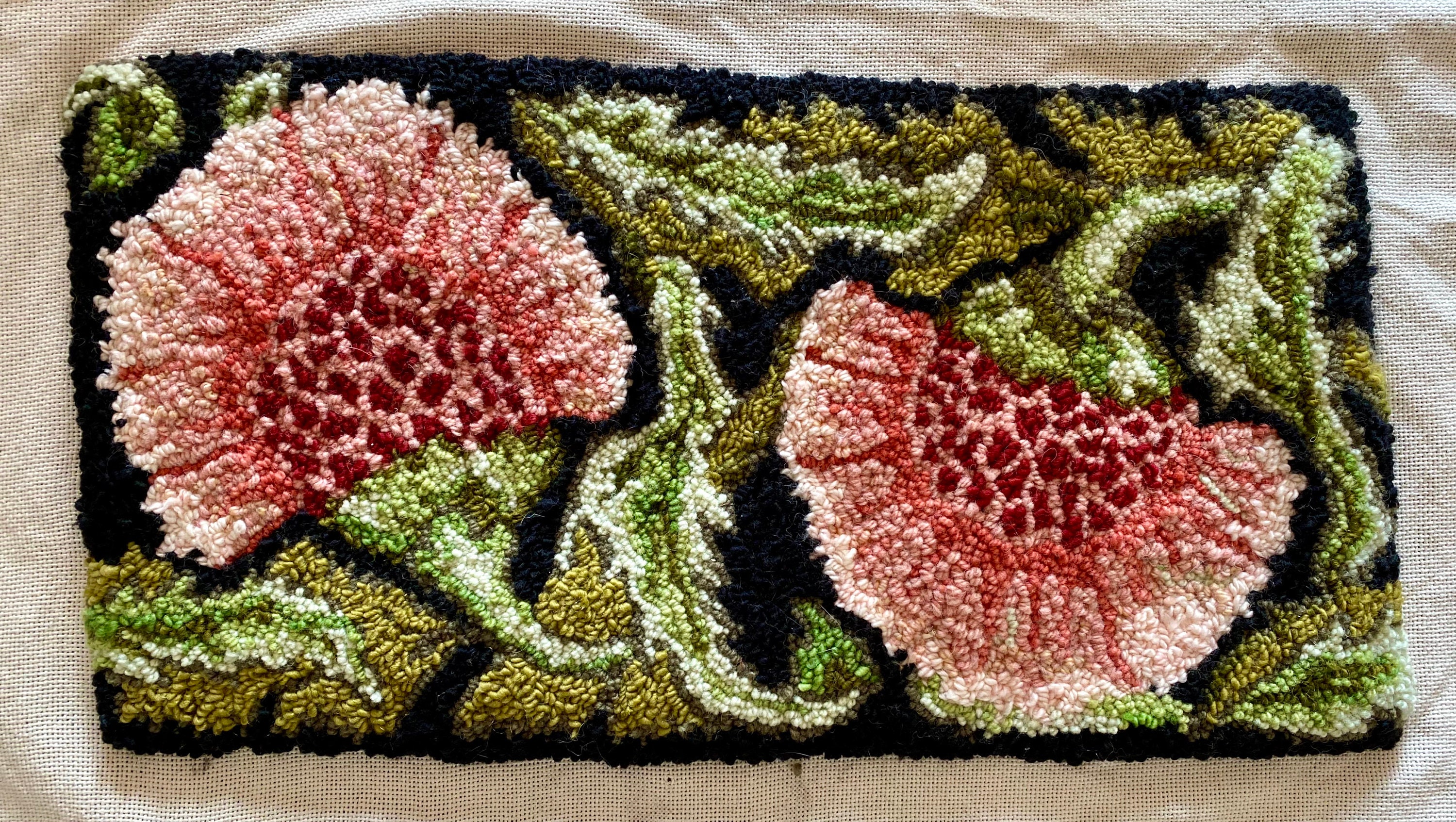 Rug Hooking Pattern, ‘bloom Where You Are Planted', Gridded Tracing ...