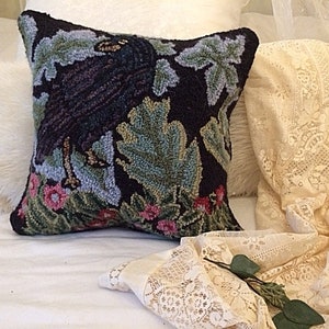 Rug Hooking Pattern, William Morris Raven: PAPER PATTERN, Gridded ...