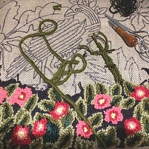 Rug Hooking Pattern, William Morris Raven: PAPER PATTERN, Gridded ...