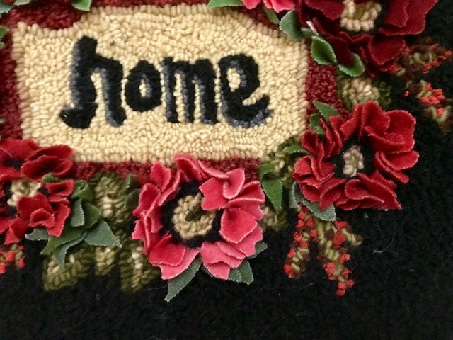 Rug Hooking Pattern blooming Home' PAPER PATTERN - Etsy