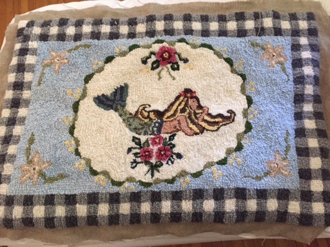 Rug Hooking Pattern, ‘mystic Mermaid’ PAPER PATTERN, Gridded Tracing ...