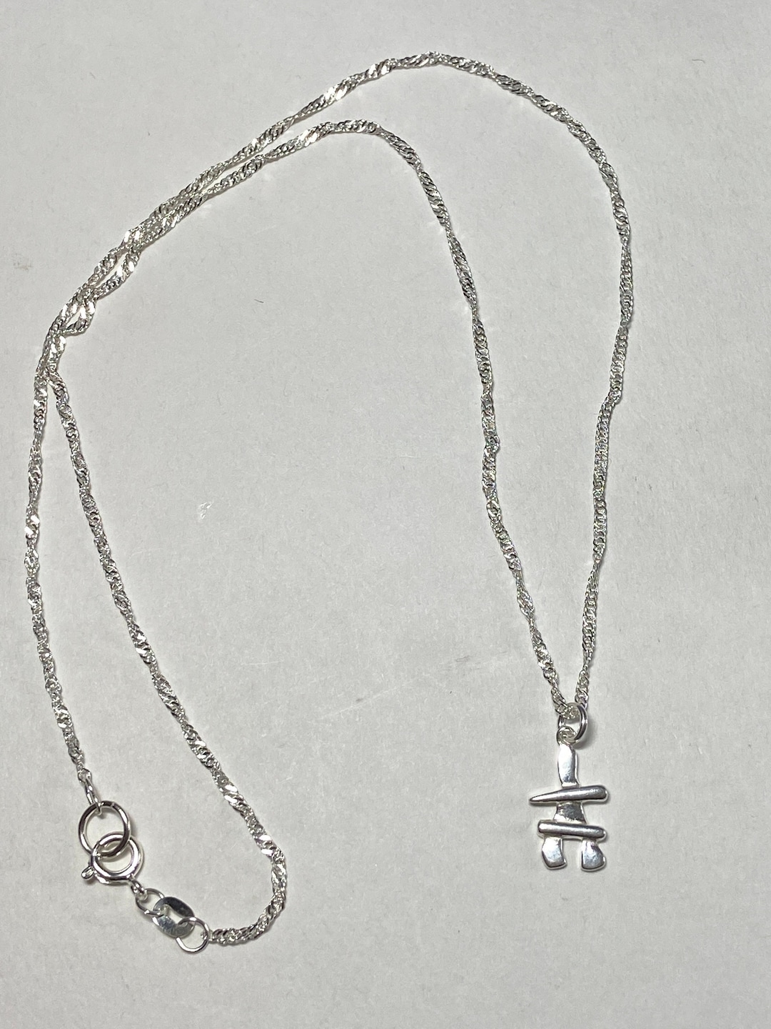 Sterling Silver Inukshuk Necklace: Inuit Canada Symbol Pendant - Etsy