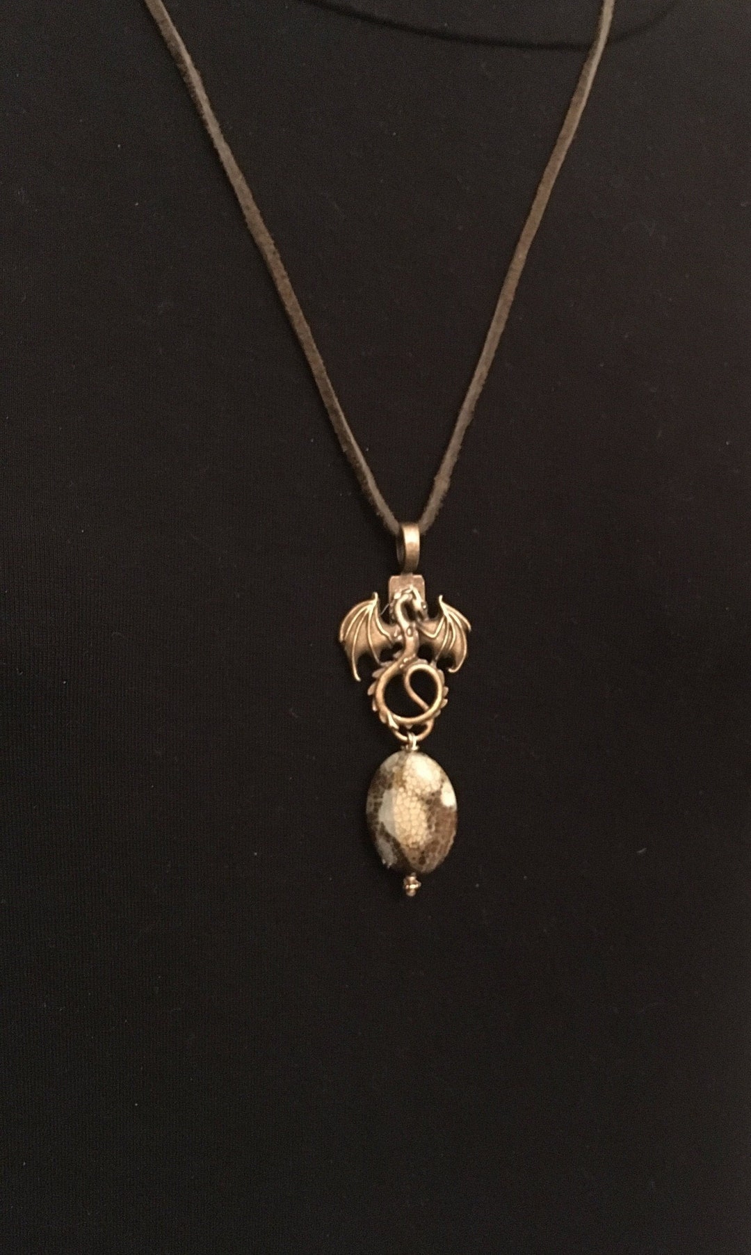 Dragon Necklace. Dragon Scale Agate Fantasy Jewelry. Unique Dragon ...