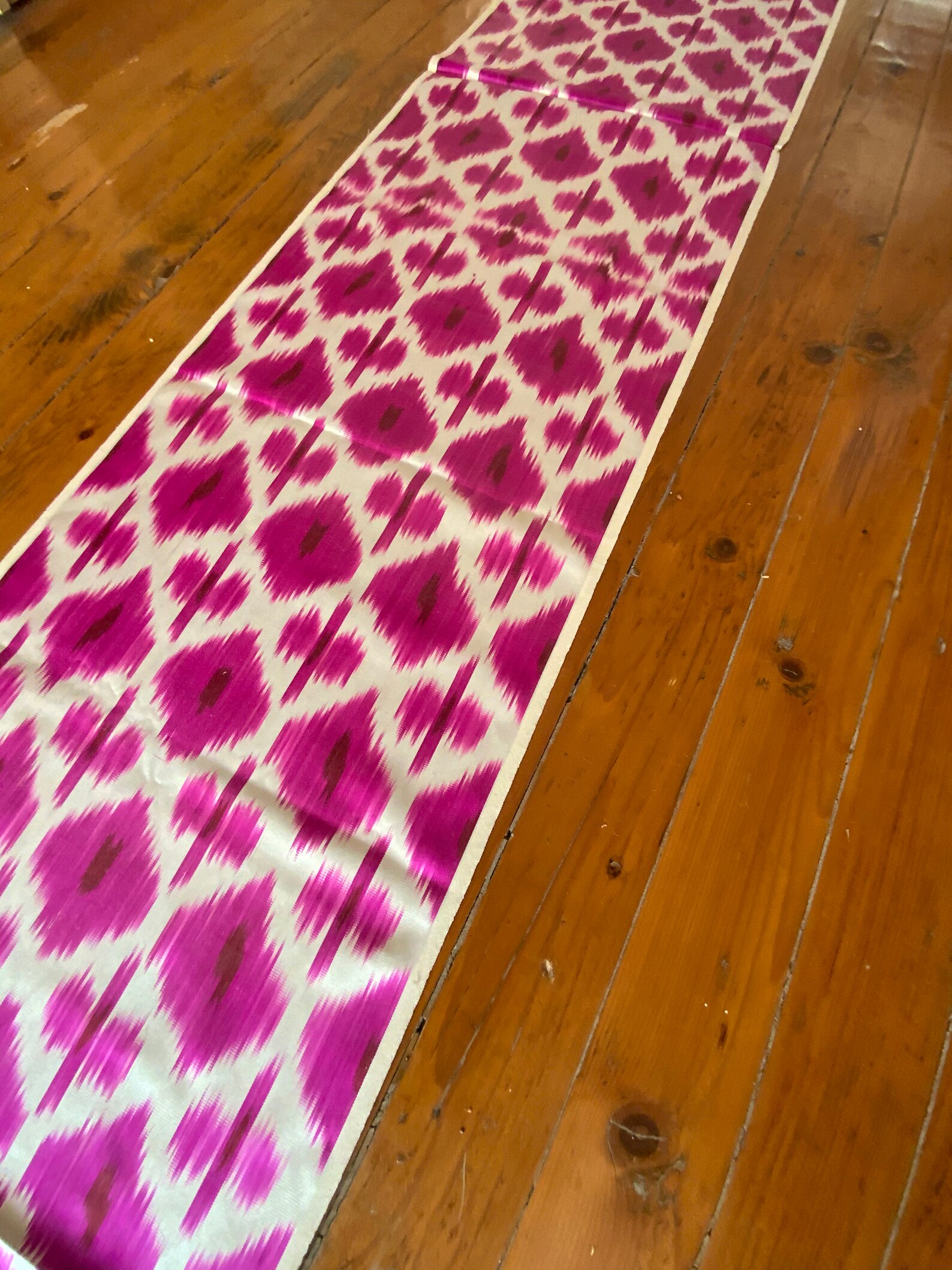 Glossy Hot Pink Tiny Diamonds Silk Ikat Fabric Fuchsia Pink | Etsy