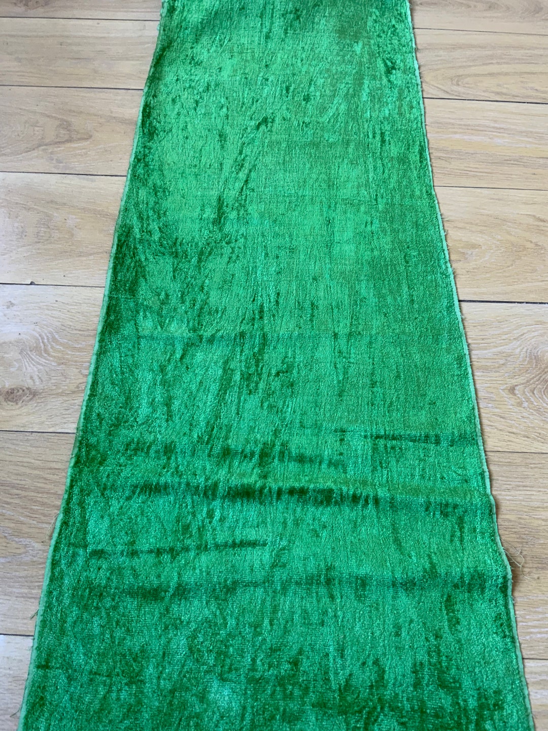 Solid Sea-foam Green Velvet Ikat Fabric - Green Diamond Color Uzbek ...