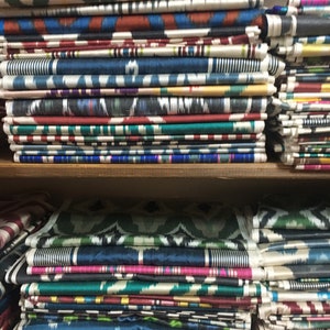 Velvet Ikat Fabric Swatches Uzbek Silk Ikat Swatches Handwoven Cotton ...