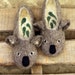 Koala Bear Slippers Australian Animals Handmade Eco Wool - Etsy