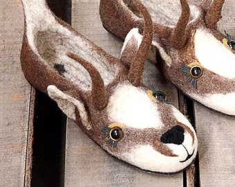 Goat Exclusive Slippers Farm Animals Custom Handmade Felt | Etsy