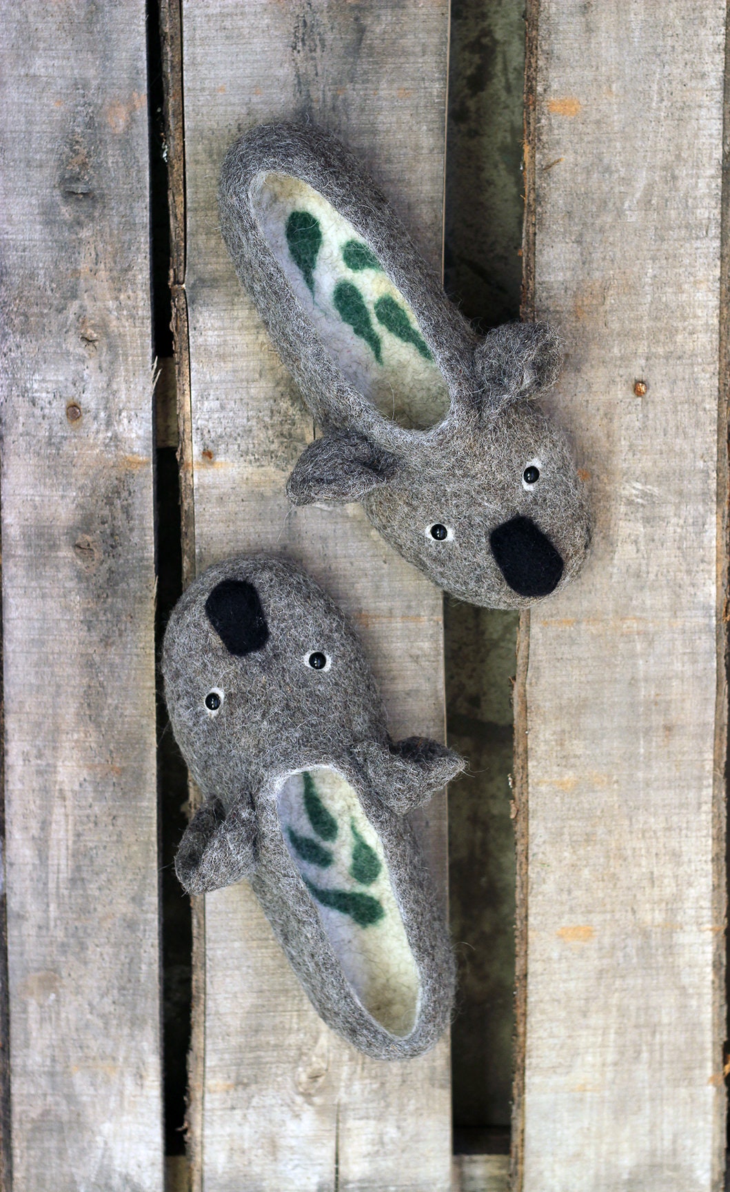 Koala Bear Slippers Australian Animals Handmade Eco Wool | Etsy