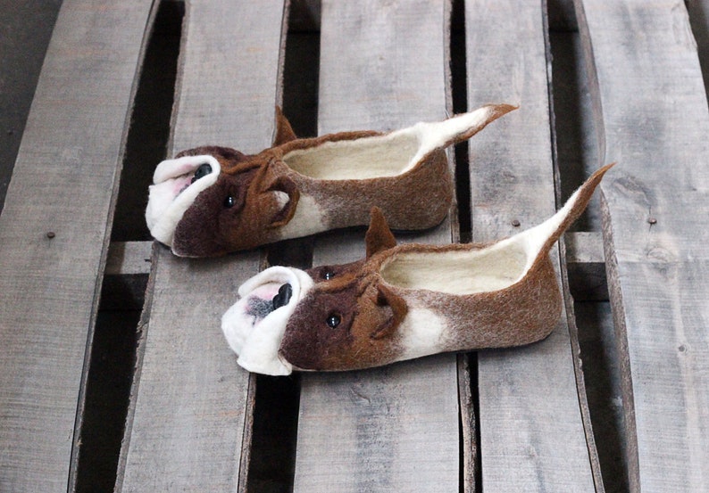 Mastiff Dog Mastino Wool Felted Slippers - Etsy