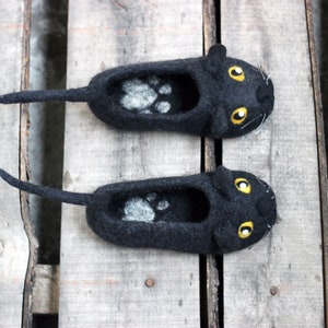 Black Kitten Slippers, Bombay Kitty, Cats Personalized Slippers by ...