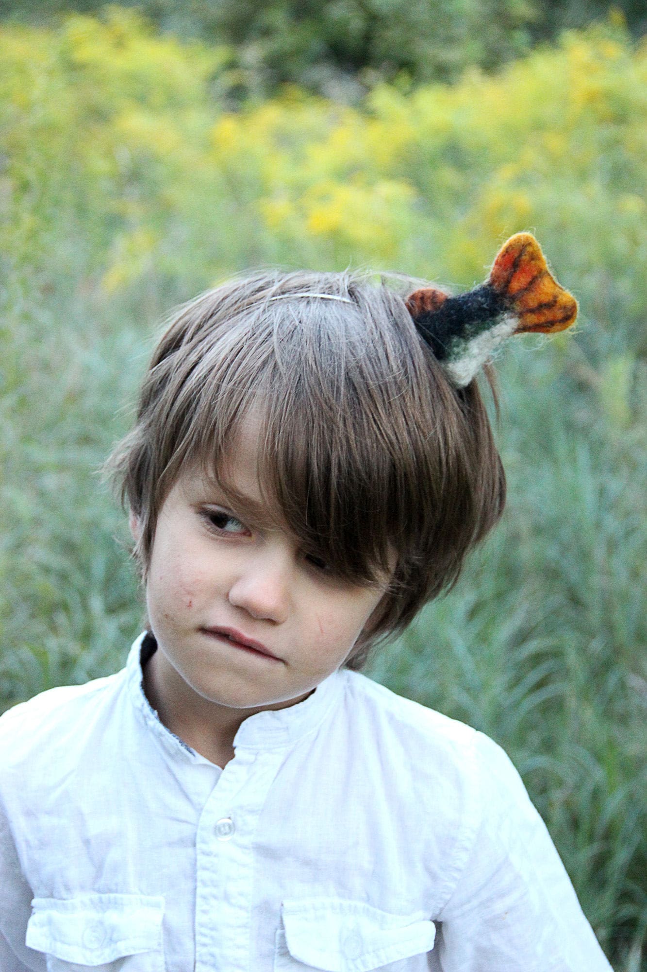 Fish in Head Hair Hoop Custom Fishtail Wool Felted | Etsy