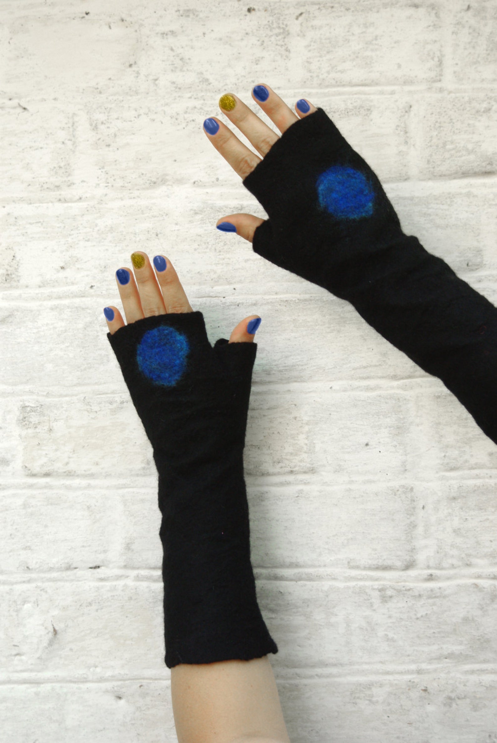Two-sided Felted Mittens. Natural Wool Felted Womens Mittens. - Etsy
