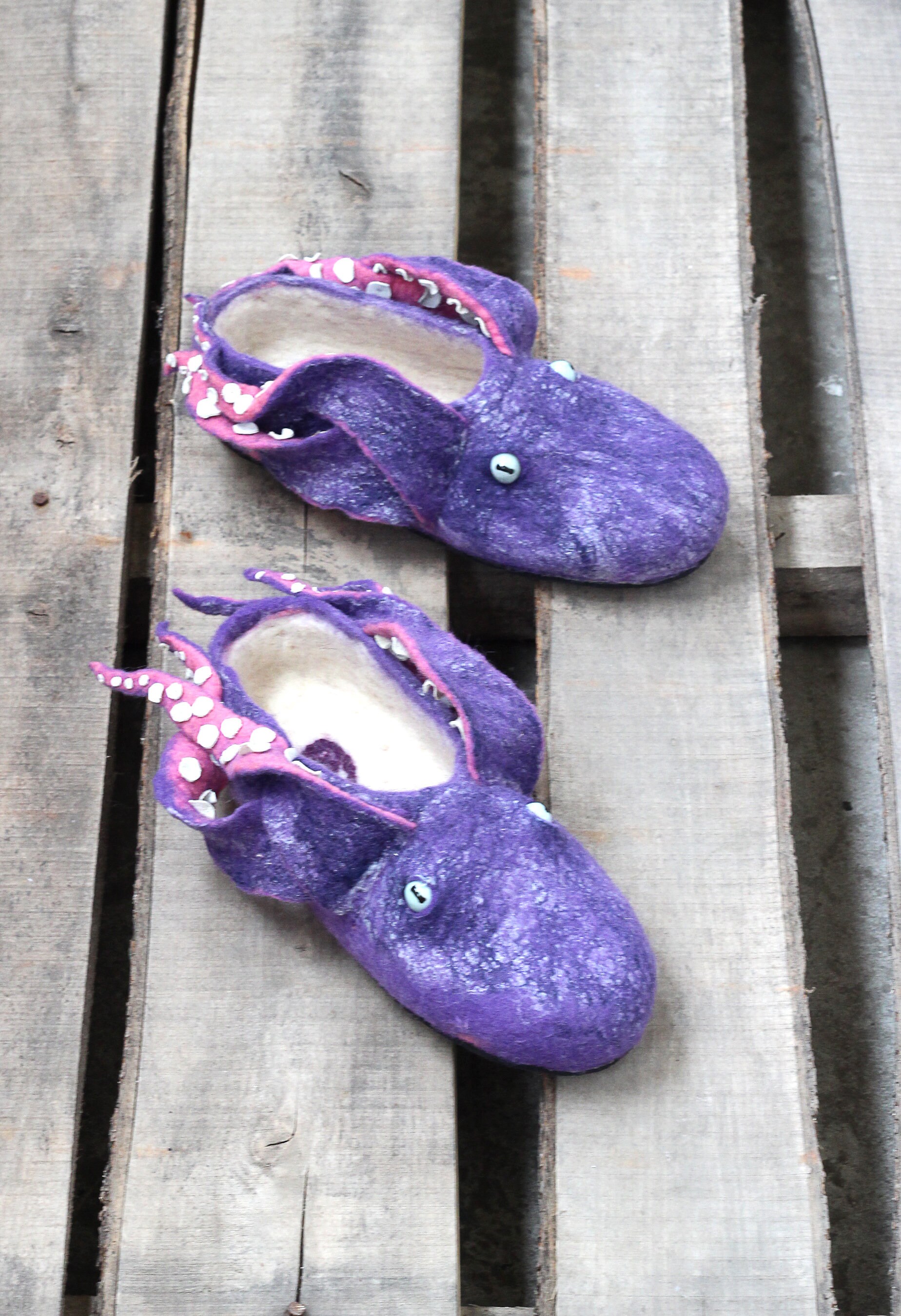 Octopus Slippers Handmade Custom Wool Felted Shoes - Etsy