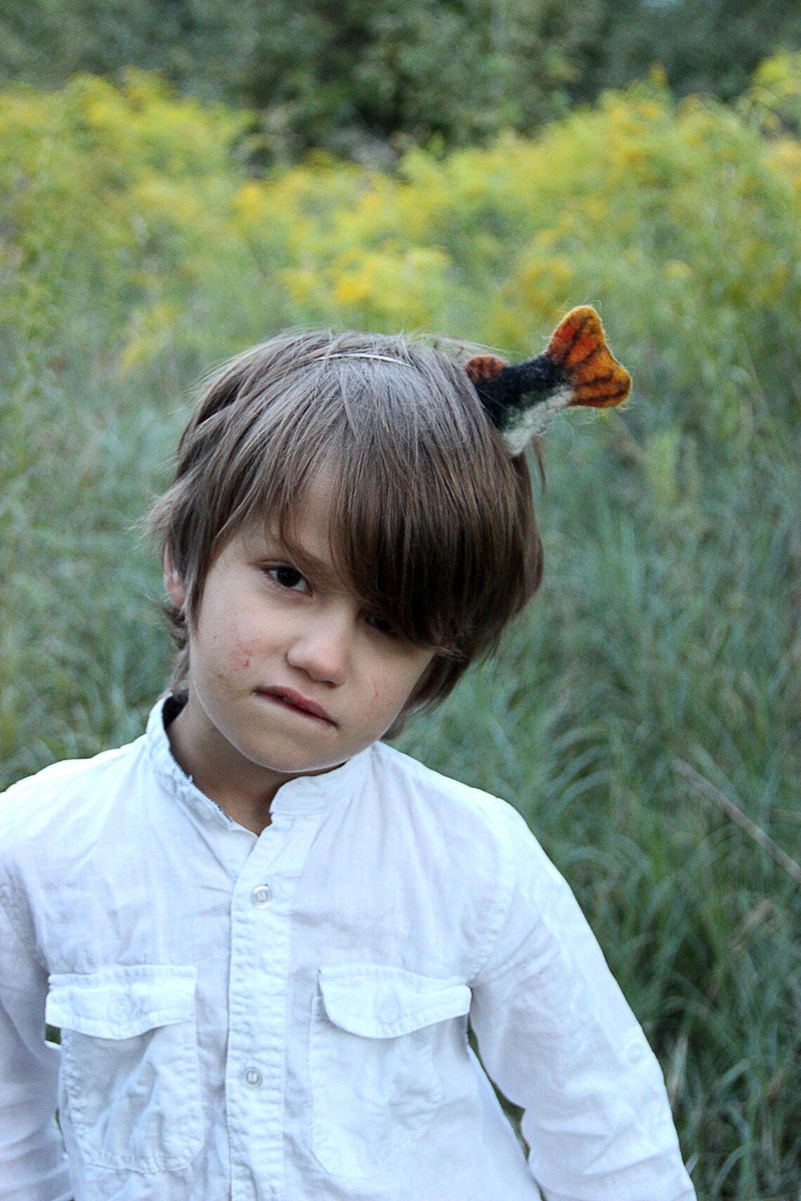 Fish in Head Hair Hoop Custom Fishtail Wool Felted | Etsy